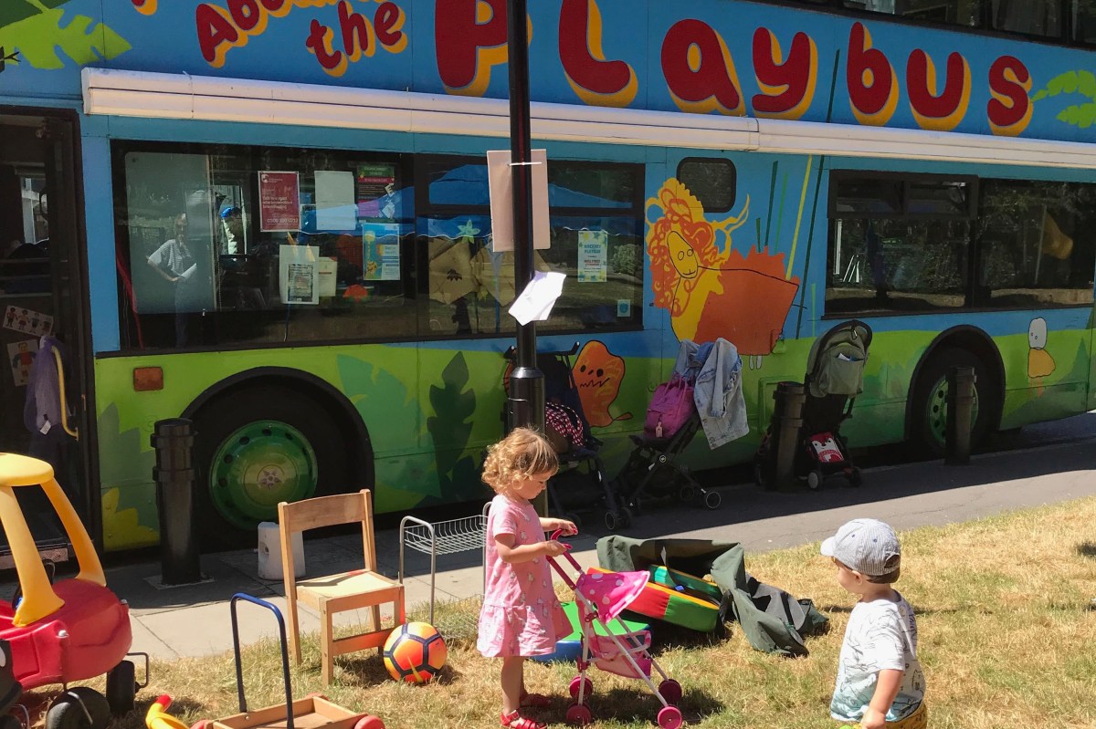 Let them play to their heart’s content on board the Hackney Playbus